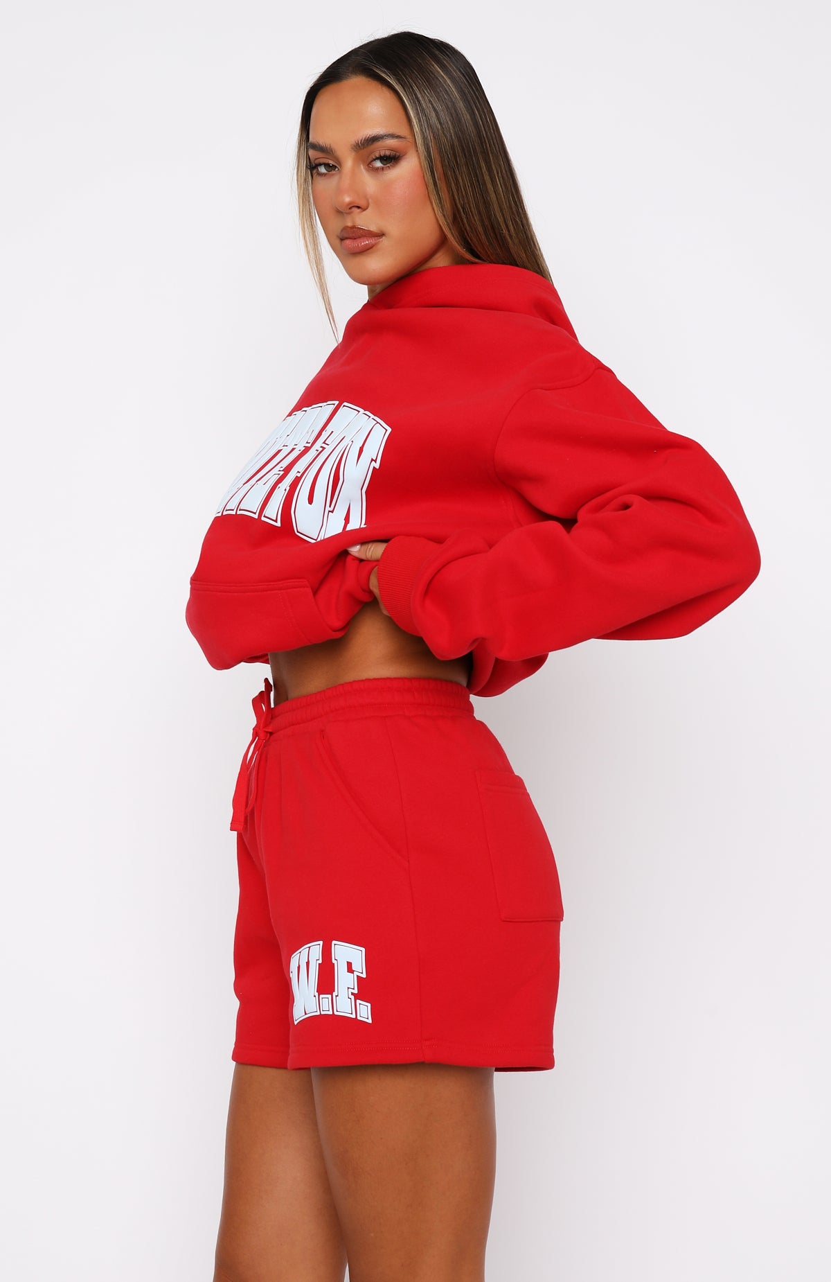 Decade Classics Varsity Lounge Shorts Red White Fox Boutique