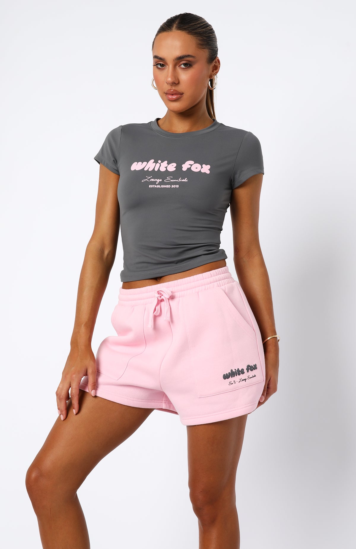 Era 8 Baby Tee Slate | White Fox Boutique