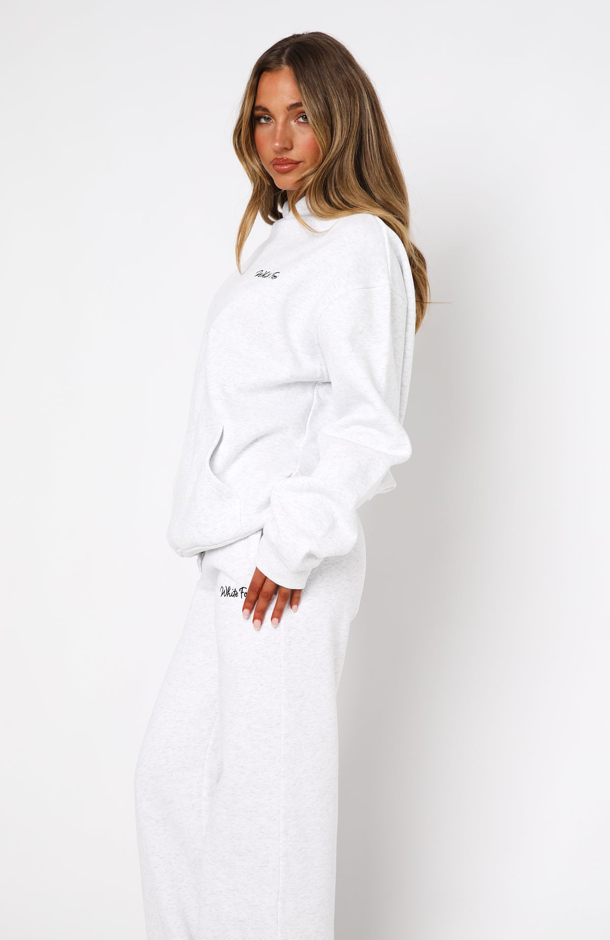 Match Your Words Oversized Hoodie Grey Marle | White Fox Boutique