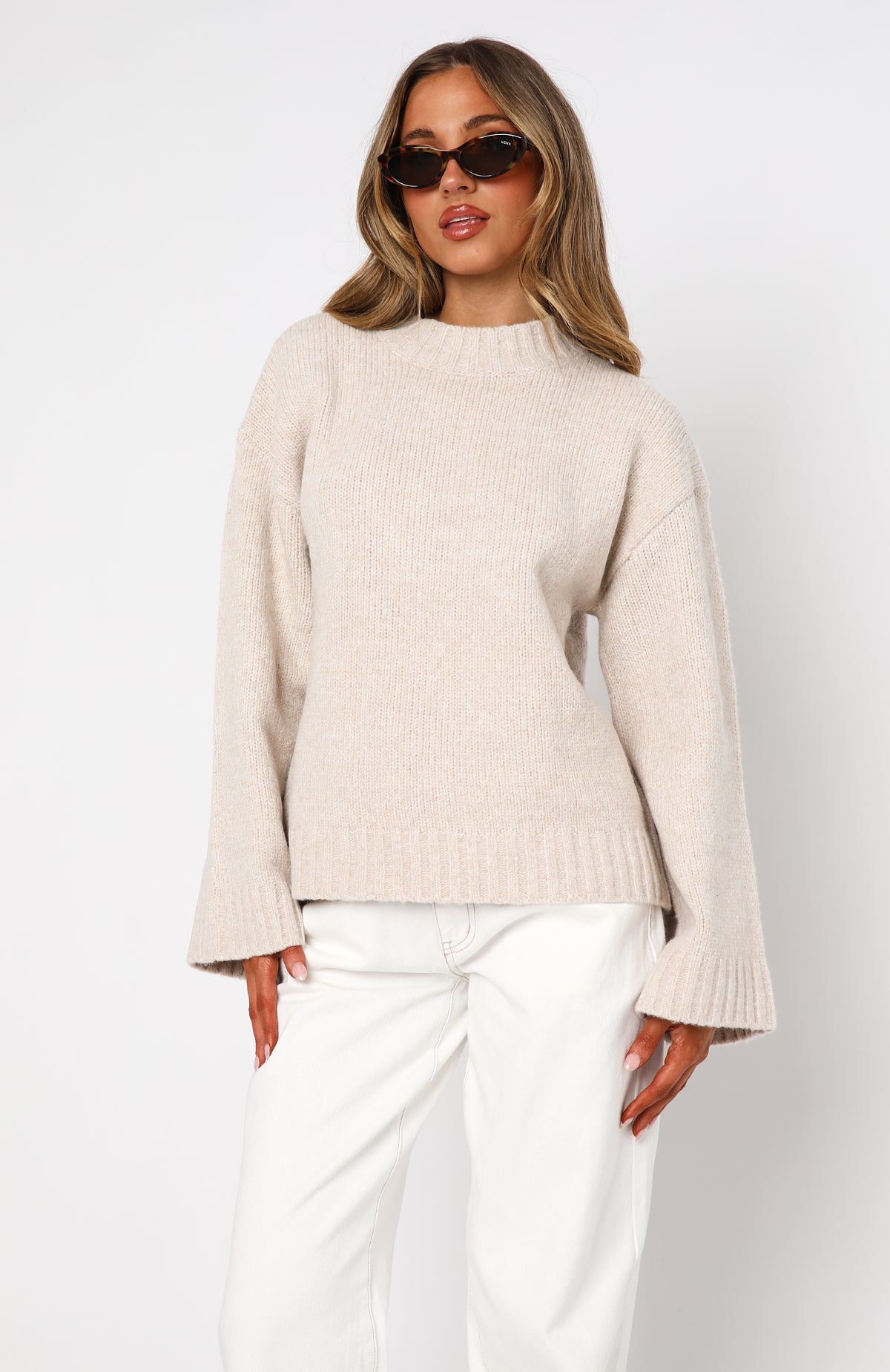 Winter's Chill Knit Sweater Oat | White Fox Boutique