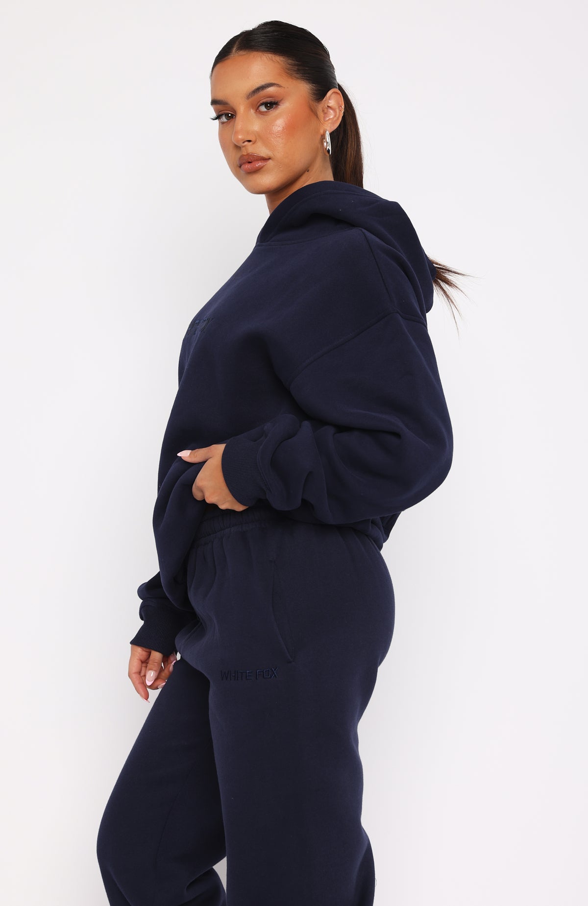 Stay Lifted Oversized Hoodie Navy | White Fox Boutique