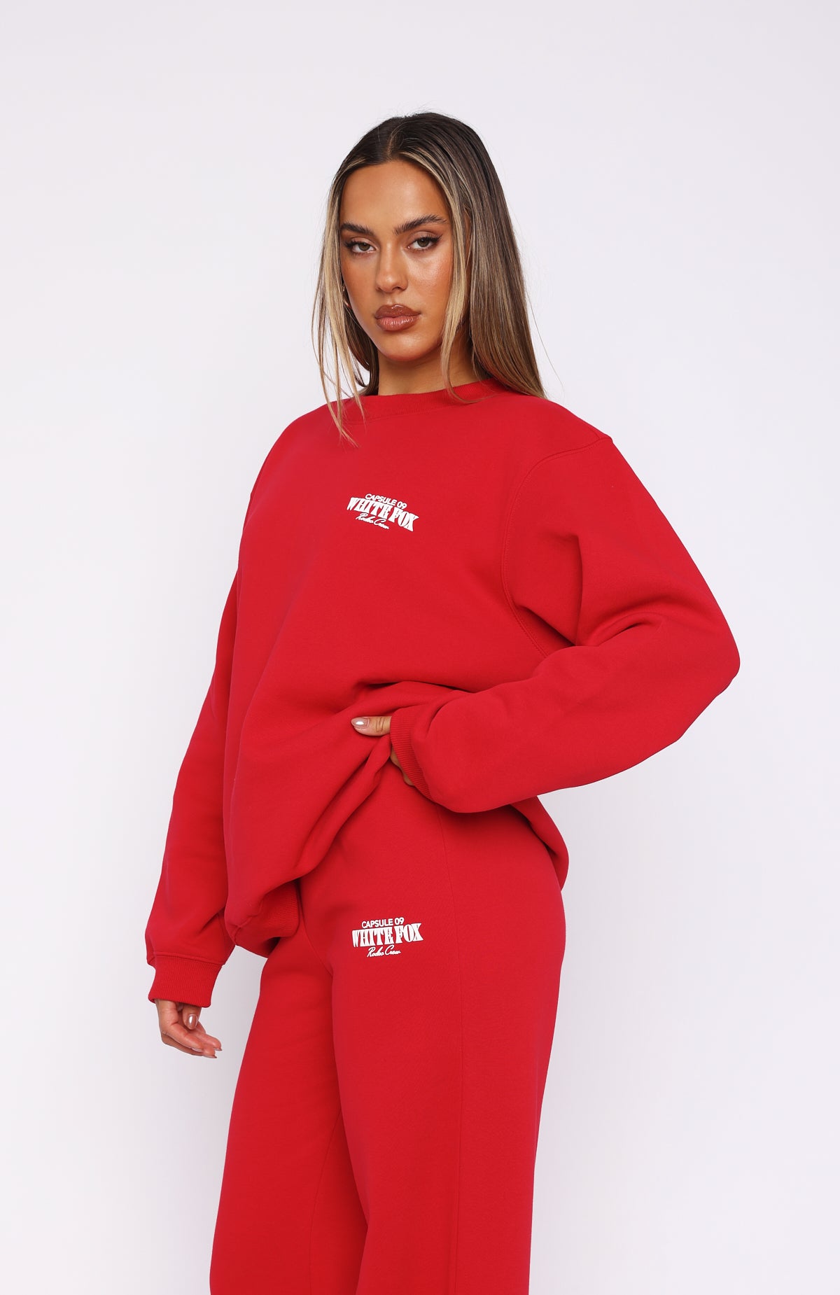 Capsule 9 Rodeo Crew Oversized Sweater Red | White Fox Boutique