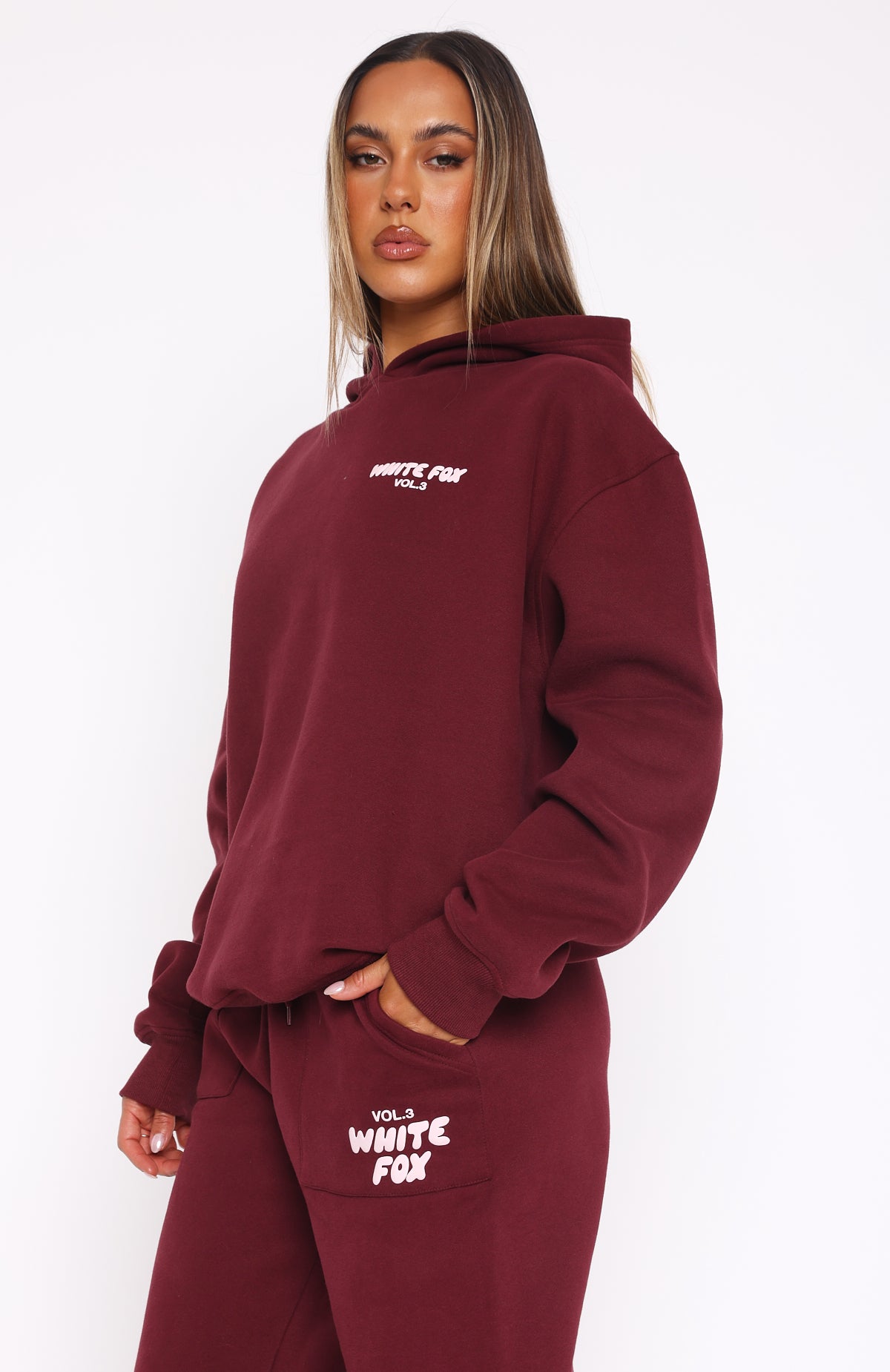 Offstage Hoodie Red Velvet | White Fox Boutique