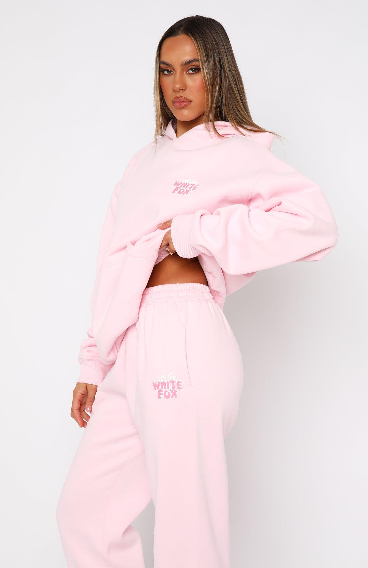 With Love Always Oversized Hoodie Baby Pink | White Fox Boutique