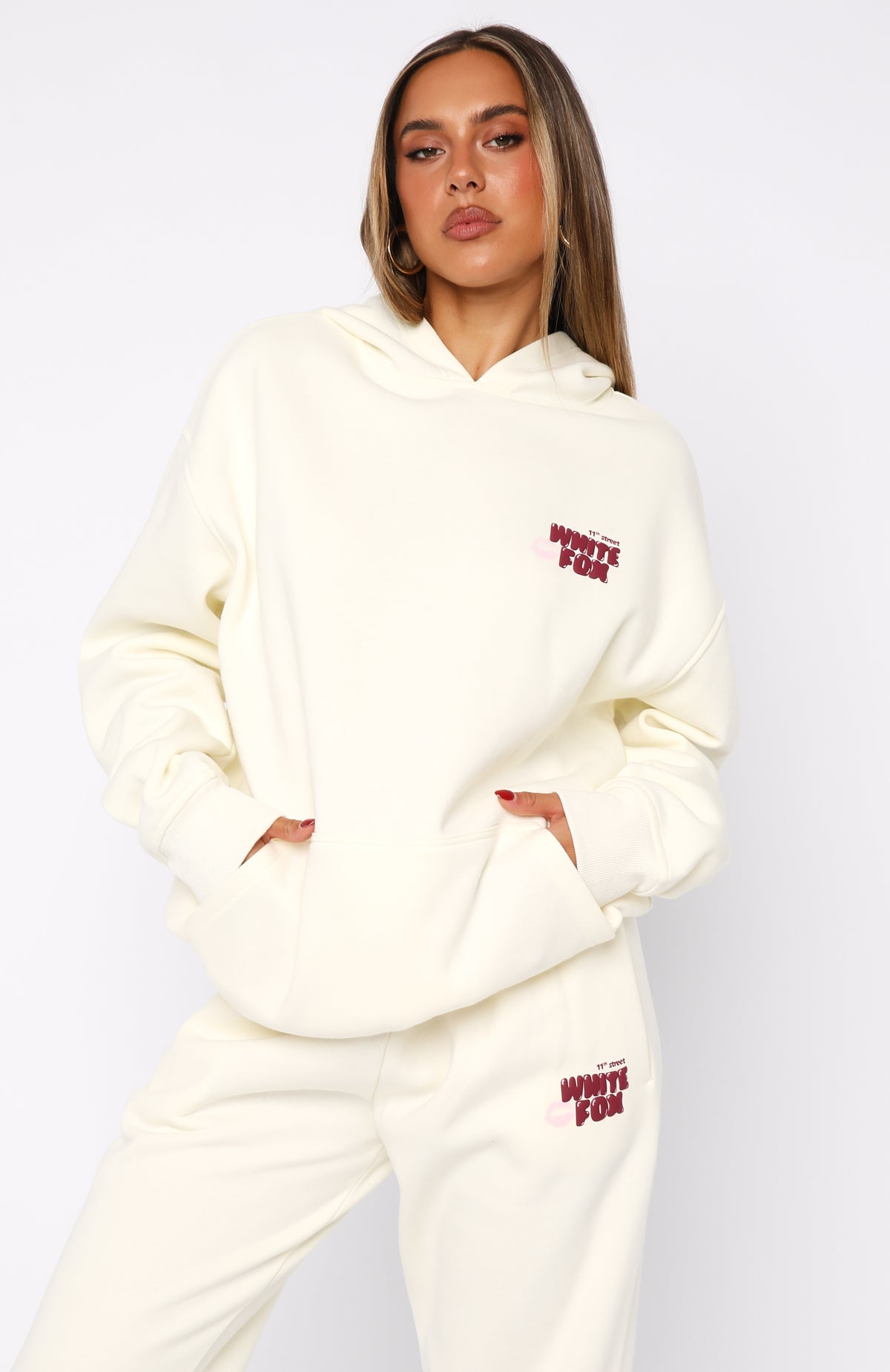 11th Street Sweet Kisses Oversized Hoodie Cake Batter | White Fox Boutique