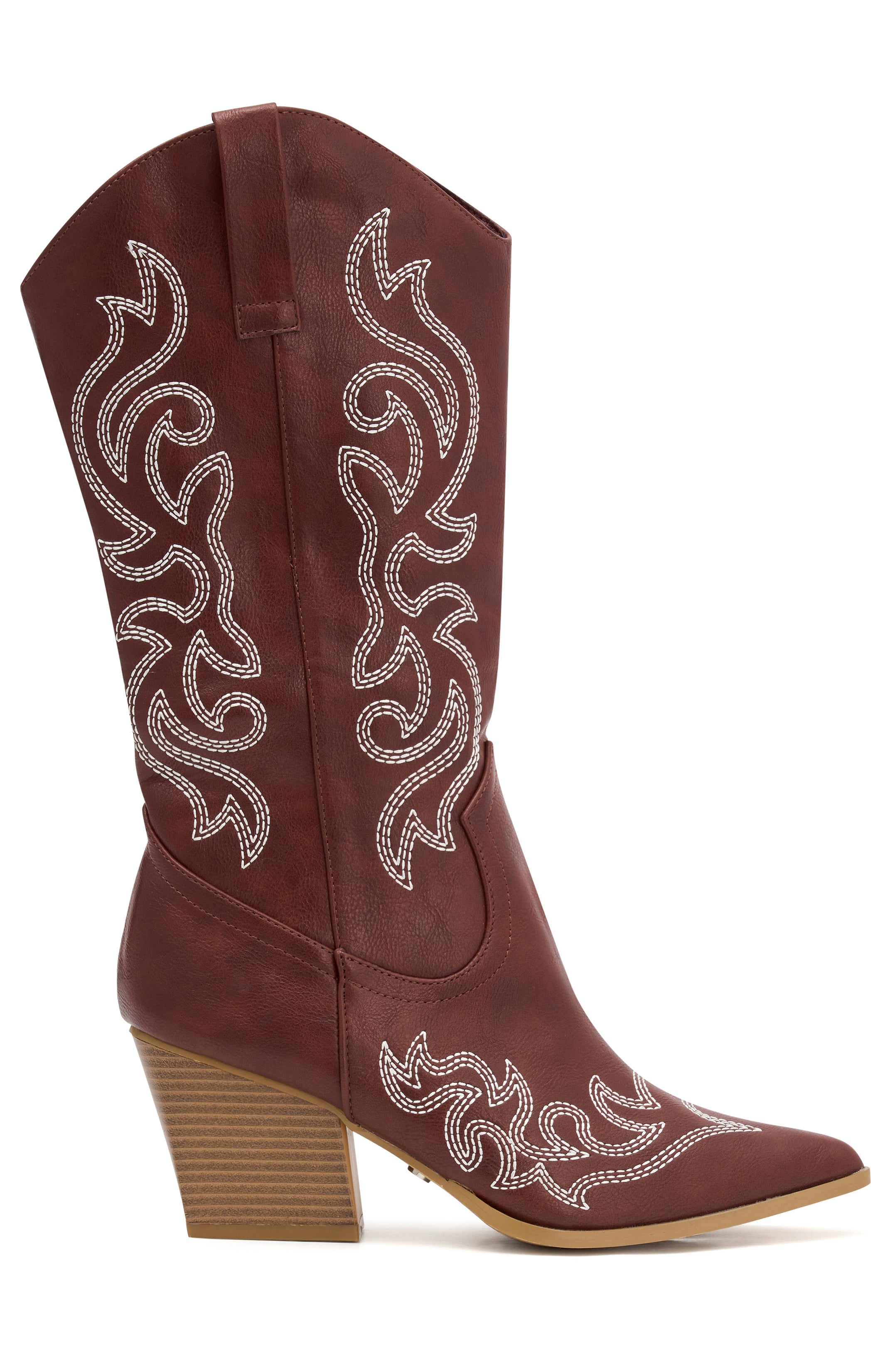 Alice Cowboy Boots Burgundy | White Fox Boutique