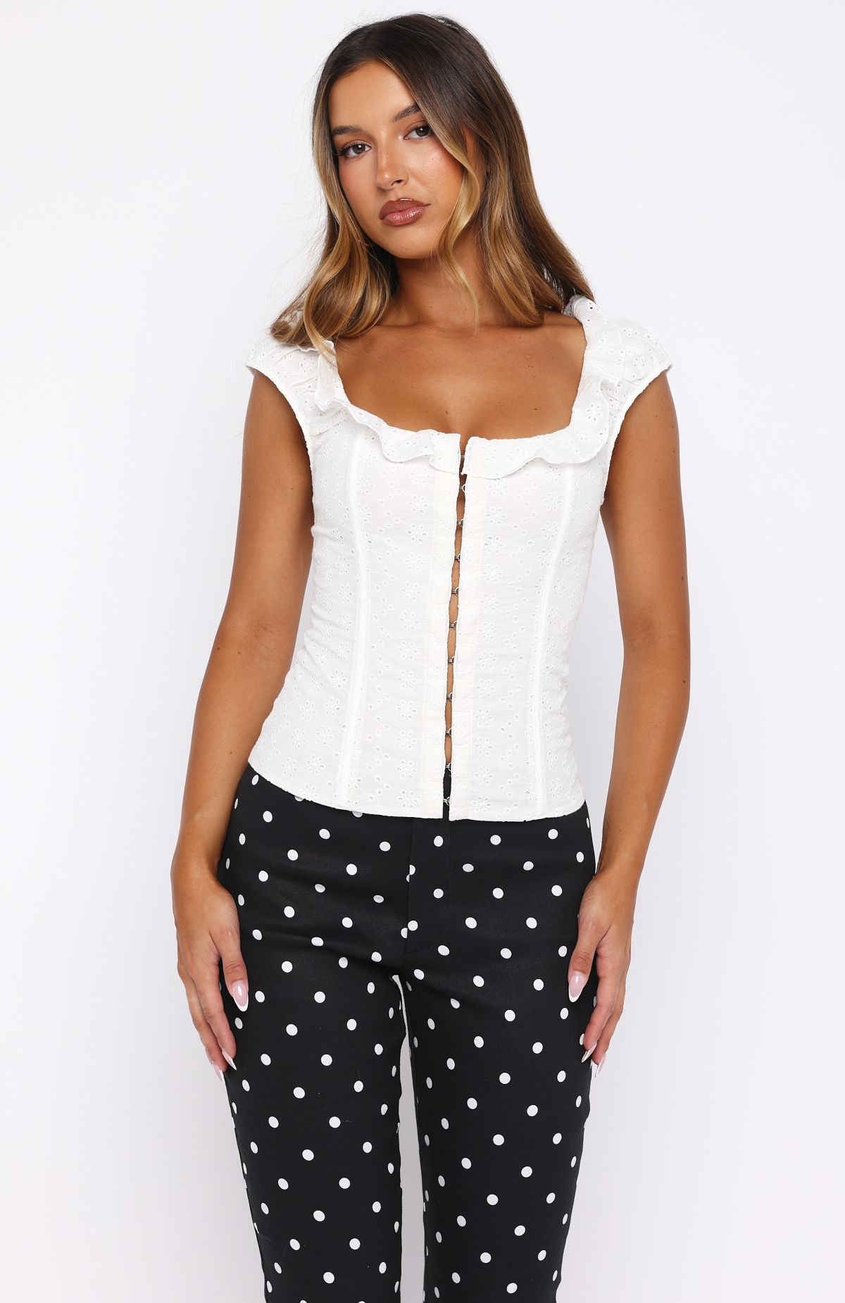 Bound Hearts Bustier White | White Fox Boutique