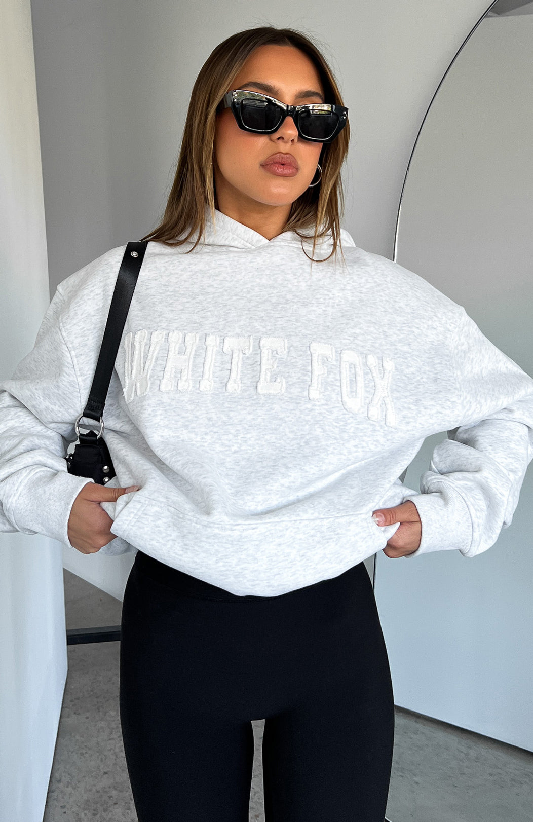 Shout It Out Oversized Hoodie Grey Marle | White Fox Boutique