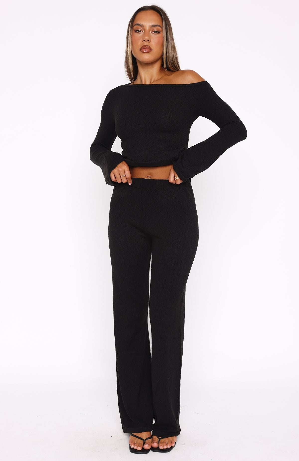 We'll Be Fine Pants Black | White Fox Boutique