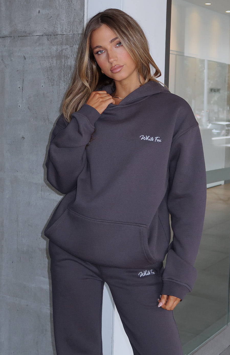 Match Your Words Oversized Hoodie Charcoal | White Fox Boutique