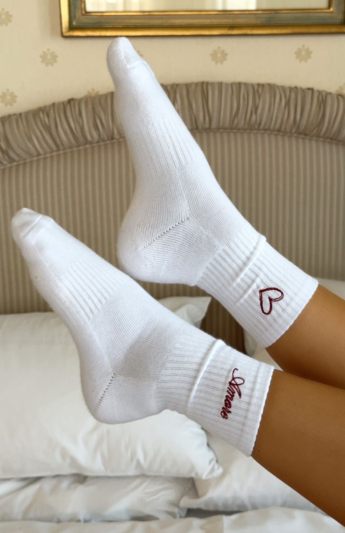 Amore Mio Socks White | White Fox Boutique