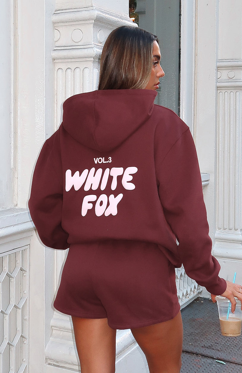 Offstage Hoodie Red Velvet | White Fox Boutique