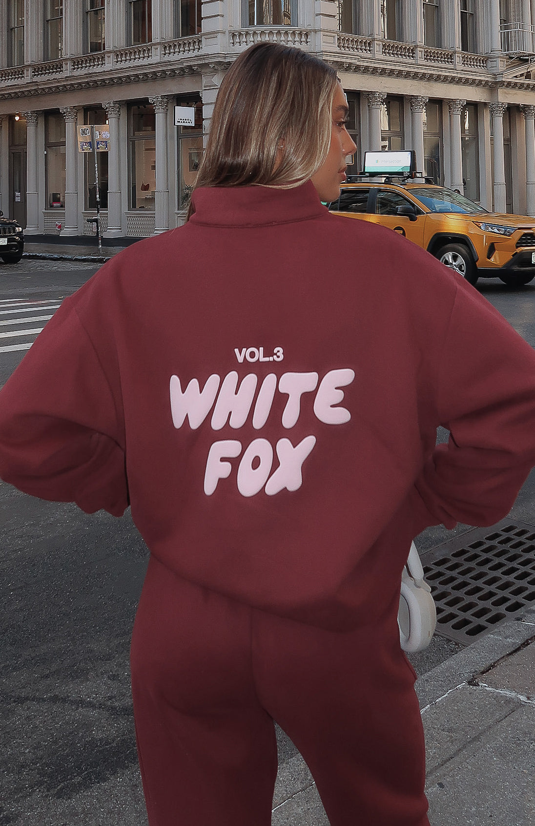 Offstage Zip Front Sweater Red Velvet | White Fox Boutique