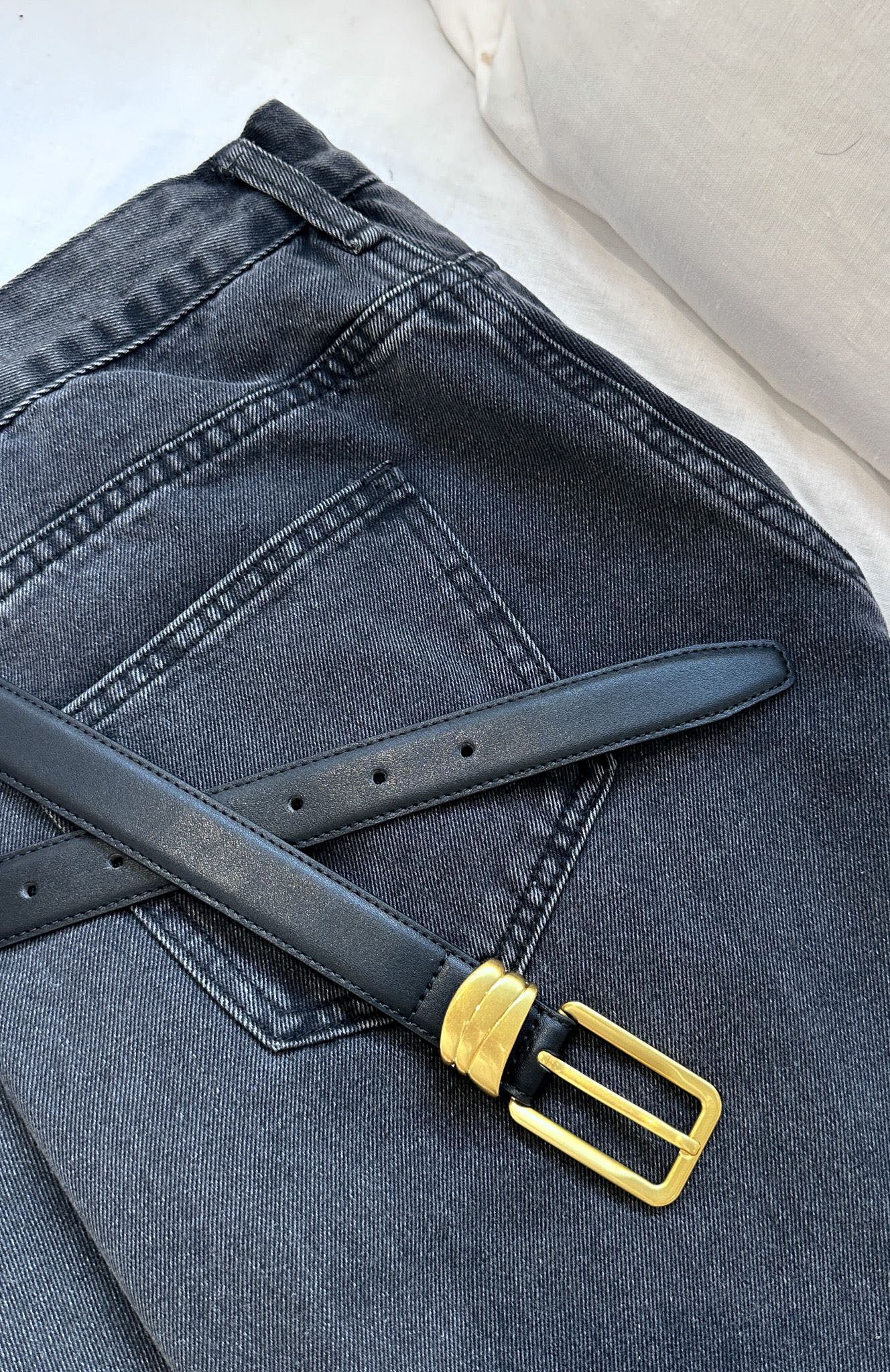 Rex Belt Black/Vintage Gold | White Fox Boutique
