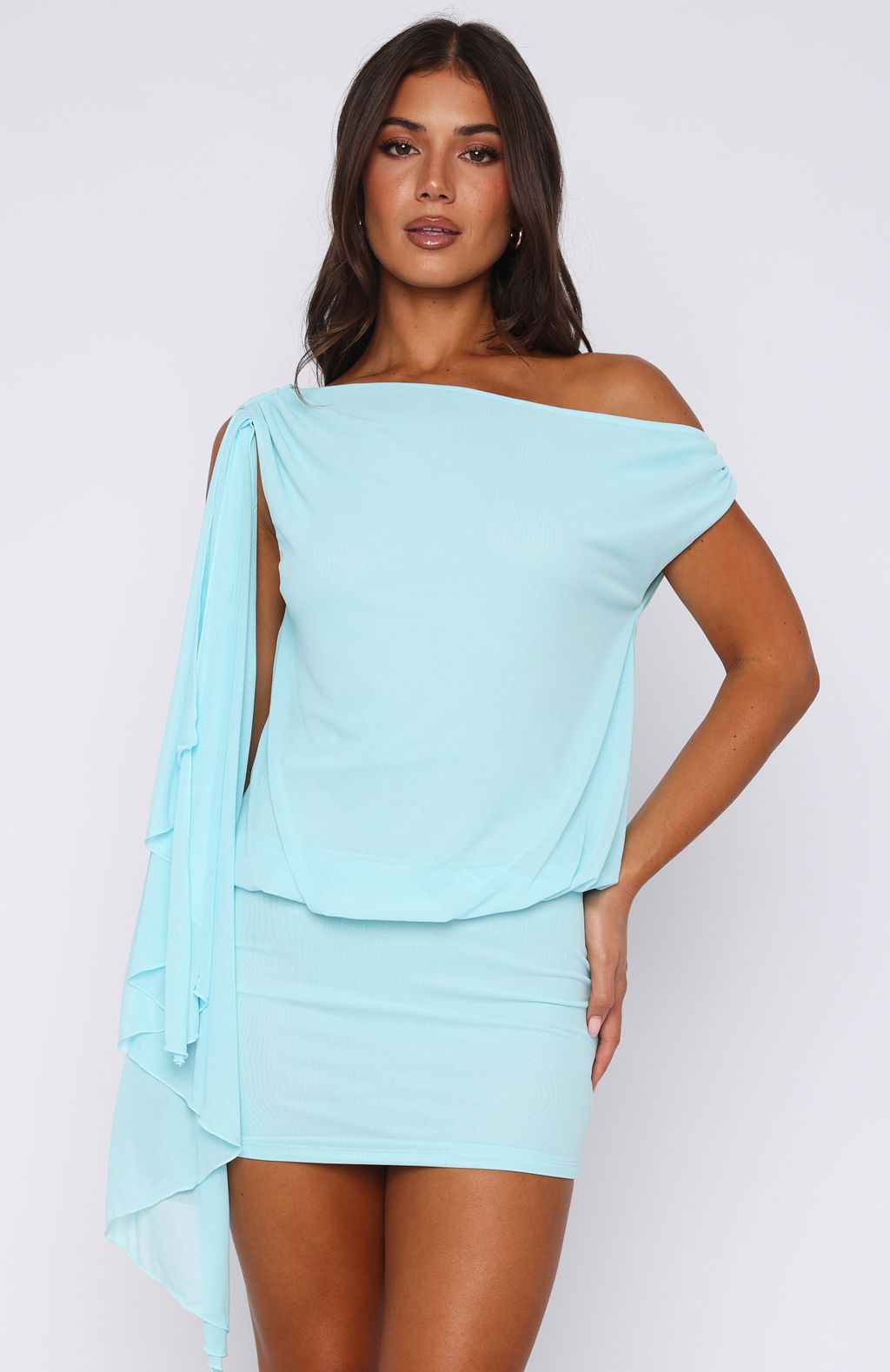 Sicilian Dreams Mini Dress Blue | White Fox Boutique