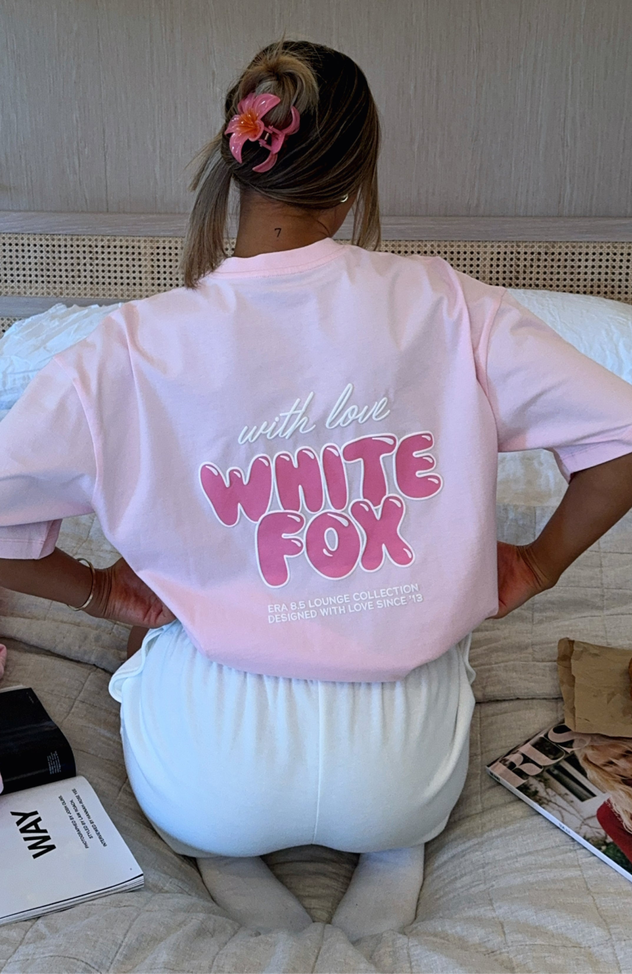 With Love Always Oversized Tee Baby Pink | White Fox Boutique