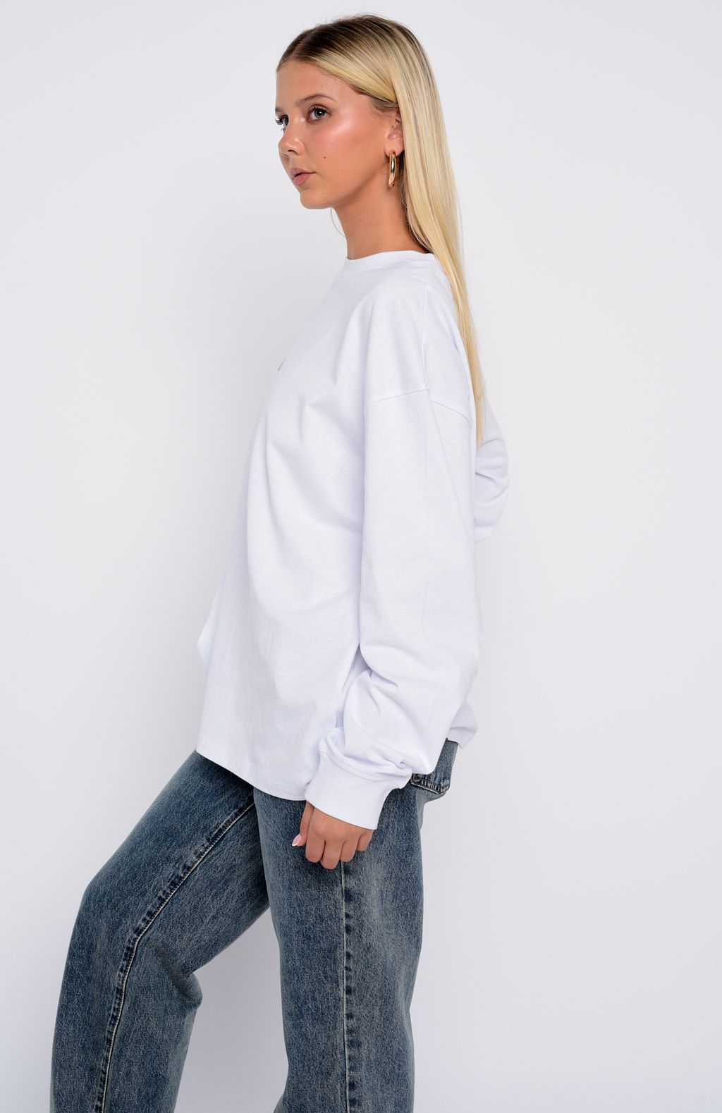 The Good Life Back Long Sleeve Tee White | White Fox Boutique