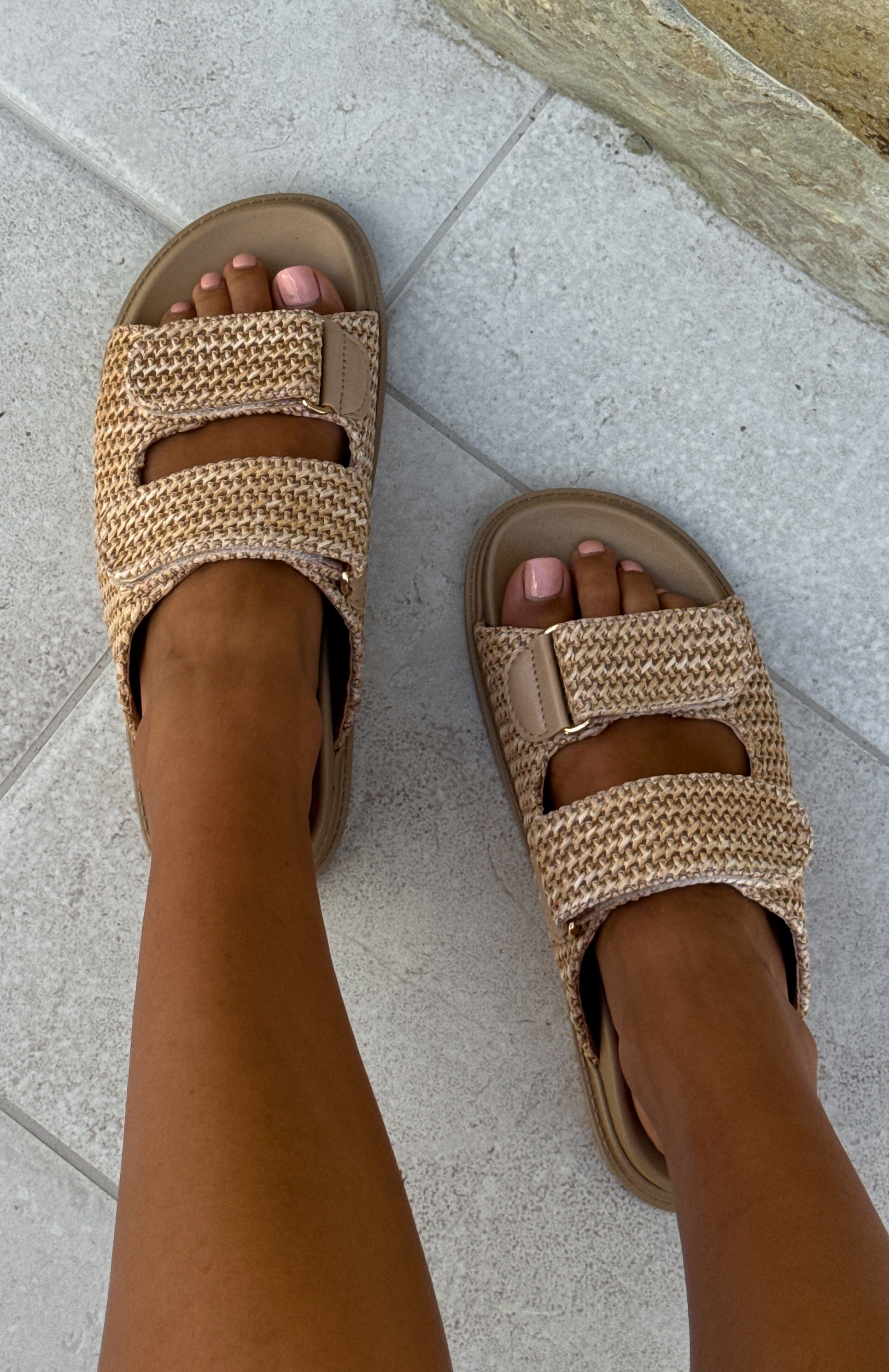 Off Duty Sandals Natural | White Fox Boutique