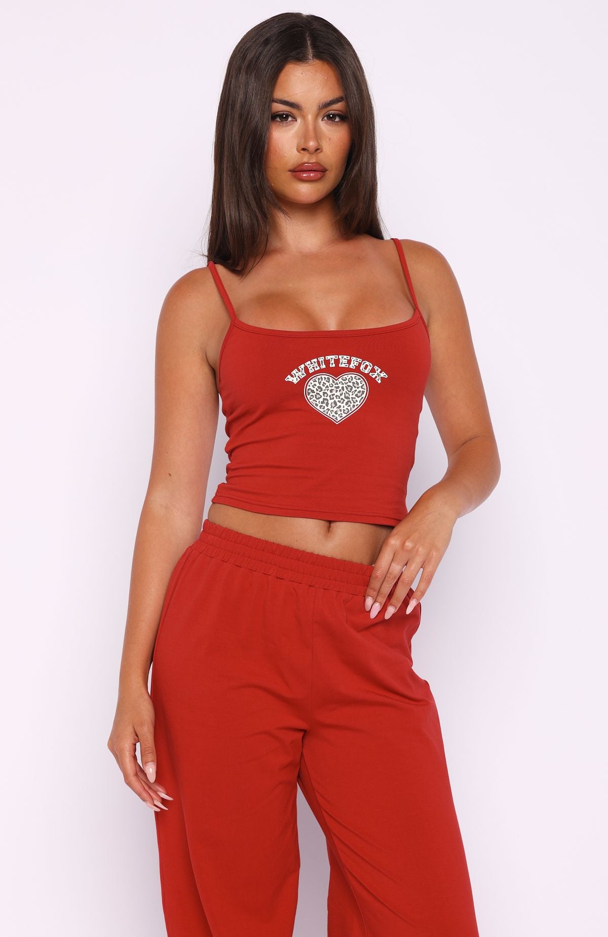 Heart Gone Wild Singlet Red | White Fox Boutique