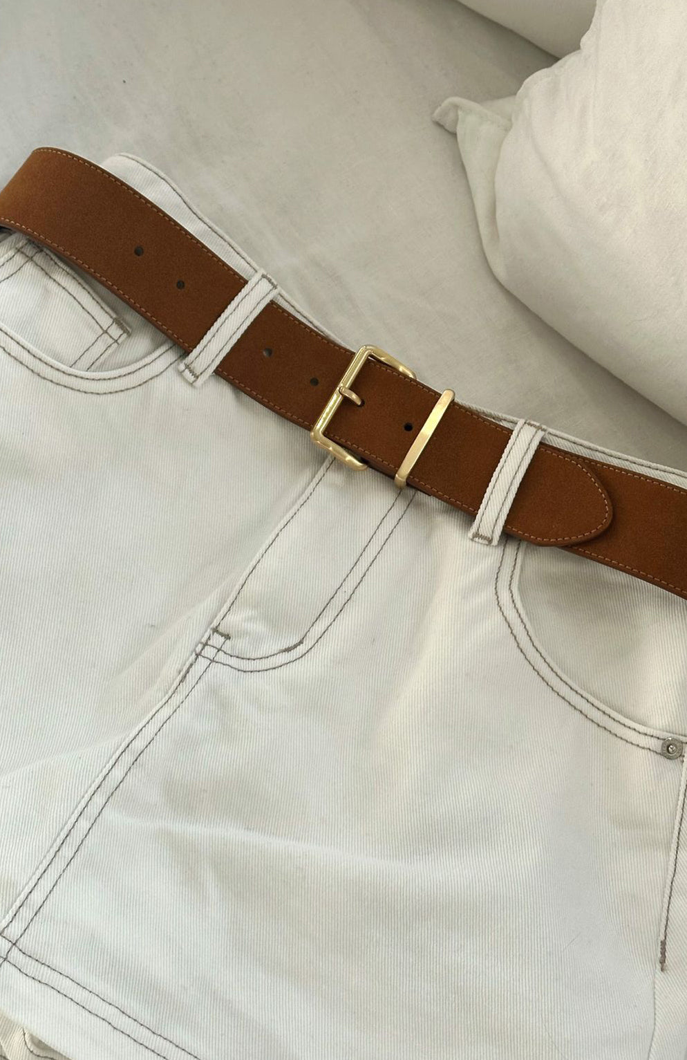 Robin Belt Tan Faux Suede | White Fox Boutique