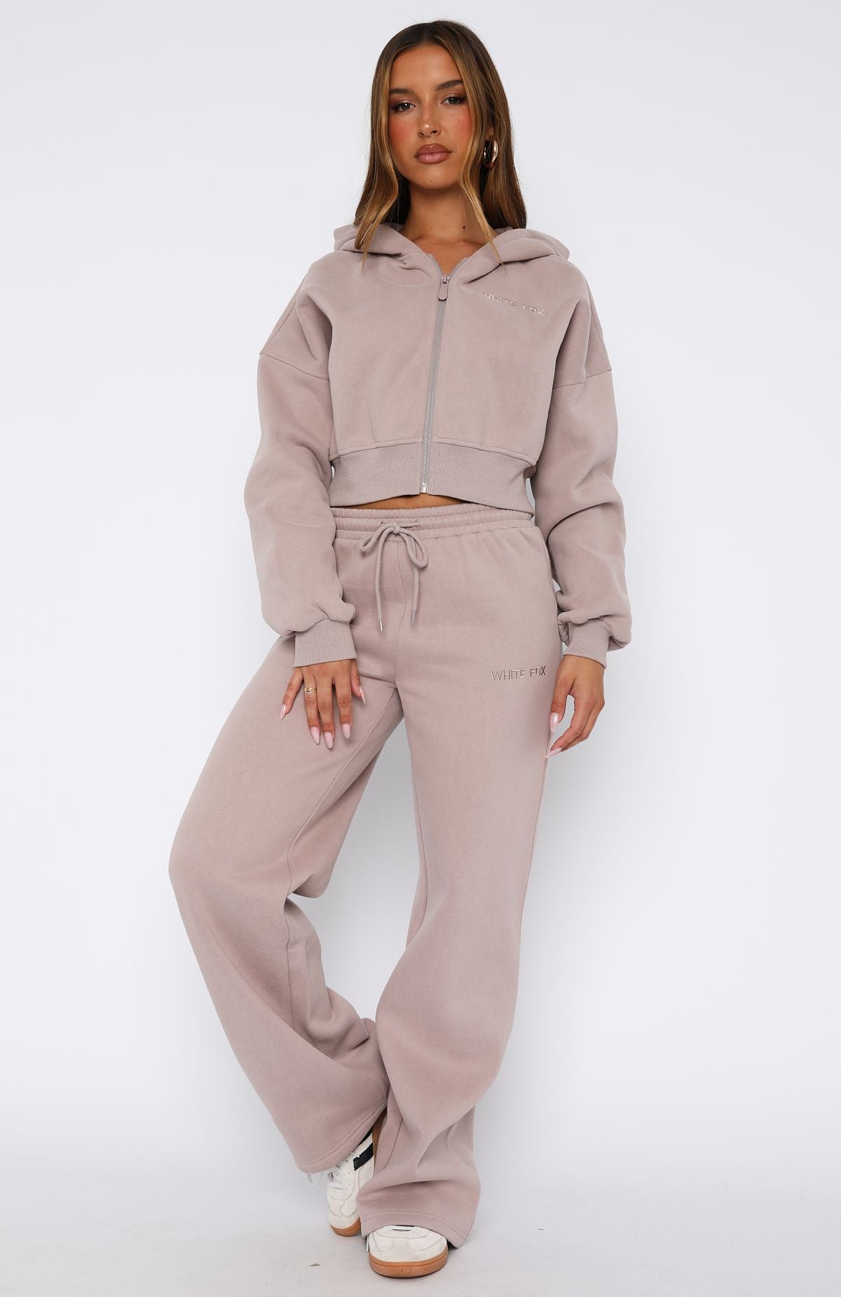 Stay Lifted Wide Leg Sweatpants Cinnamon | White Fox Boutique