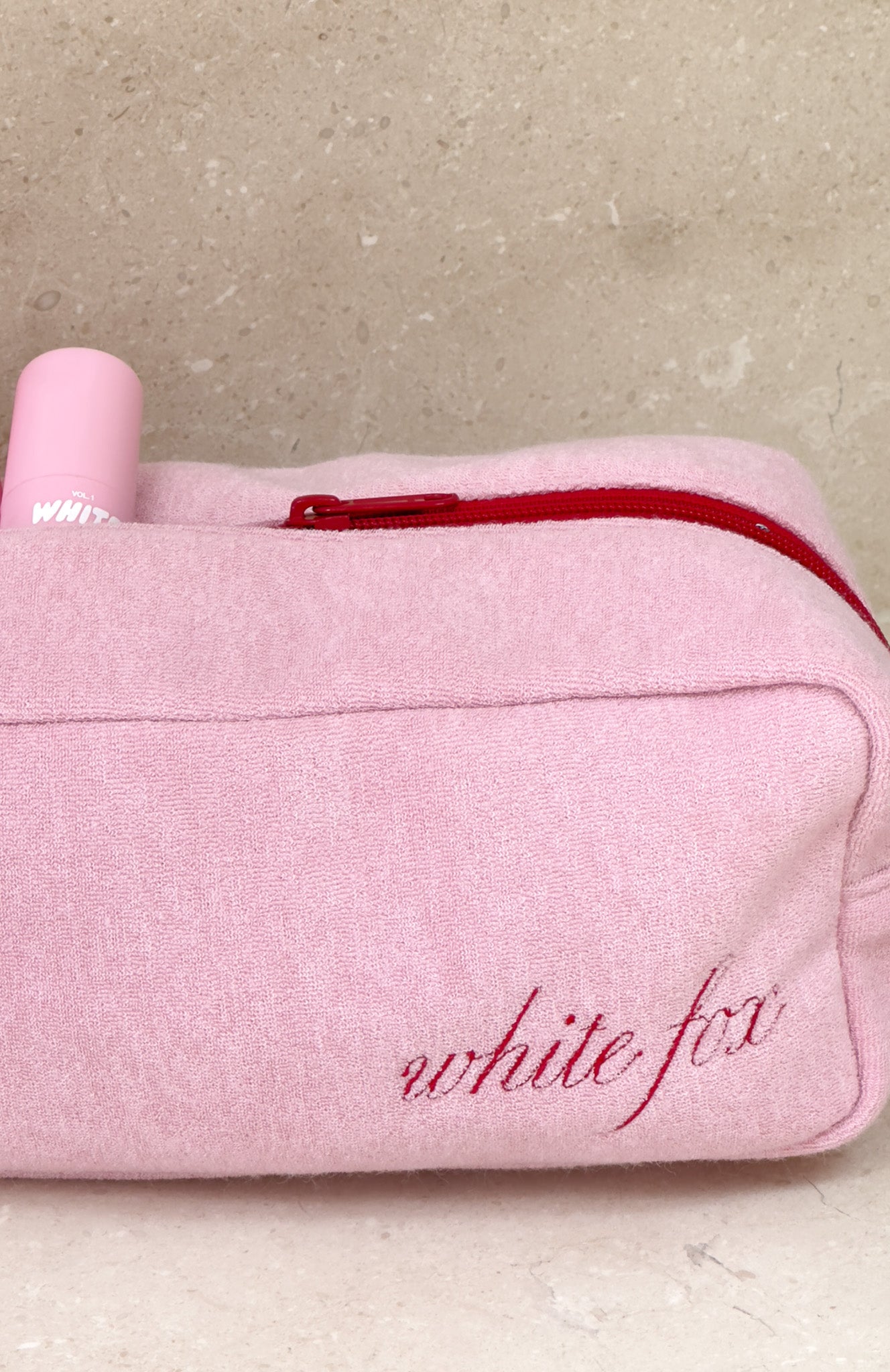 Lillian Cosmetic Bag Baby Pink | White Fox Boutique