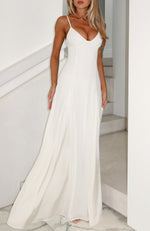 Afterparty Elegance Maxi Dress Off White | White Fox Boutique