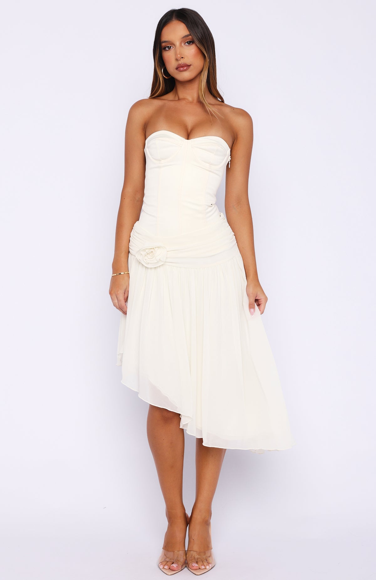 Forever Love Midi Skirt Off White | White Fox Boutique