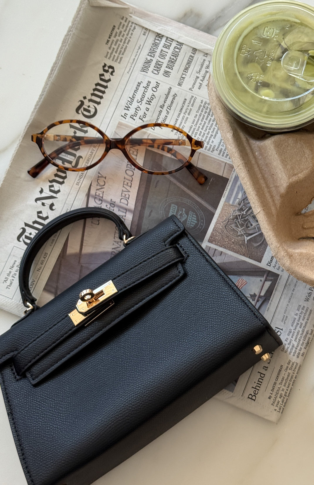 Hope Top Handle Bag Black | White Fox Boutique