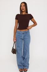 Not Like The Rest Short Sleeve Top Chocolate | White Fox Boutique