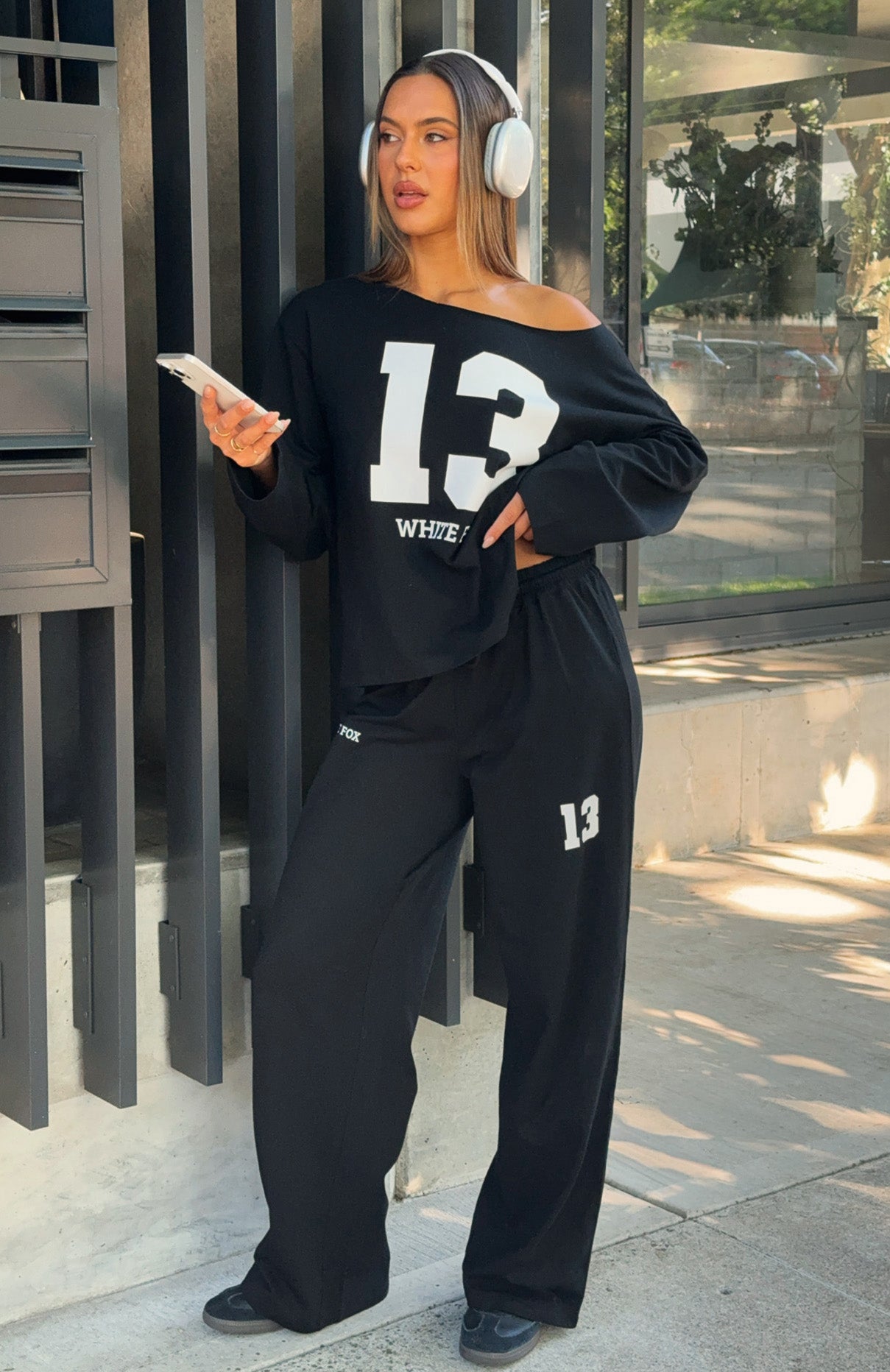 Only One Left Track Pants Black | White Fox Boutique