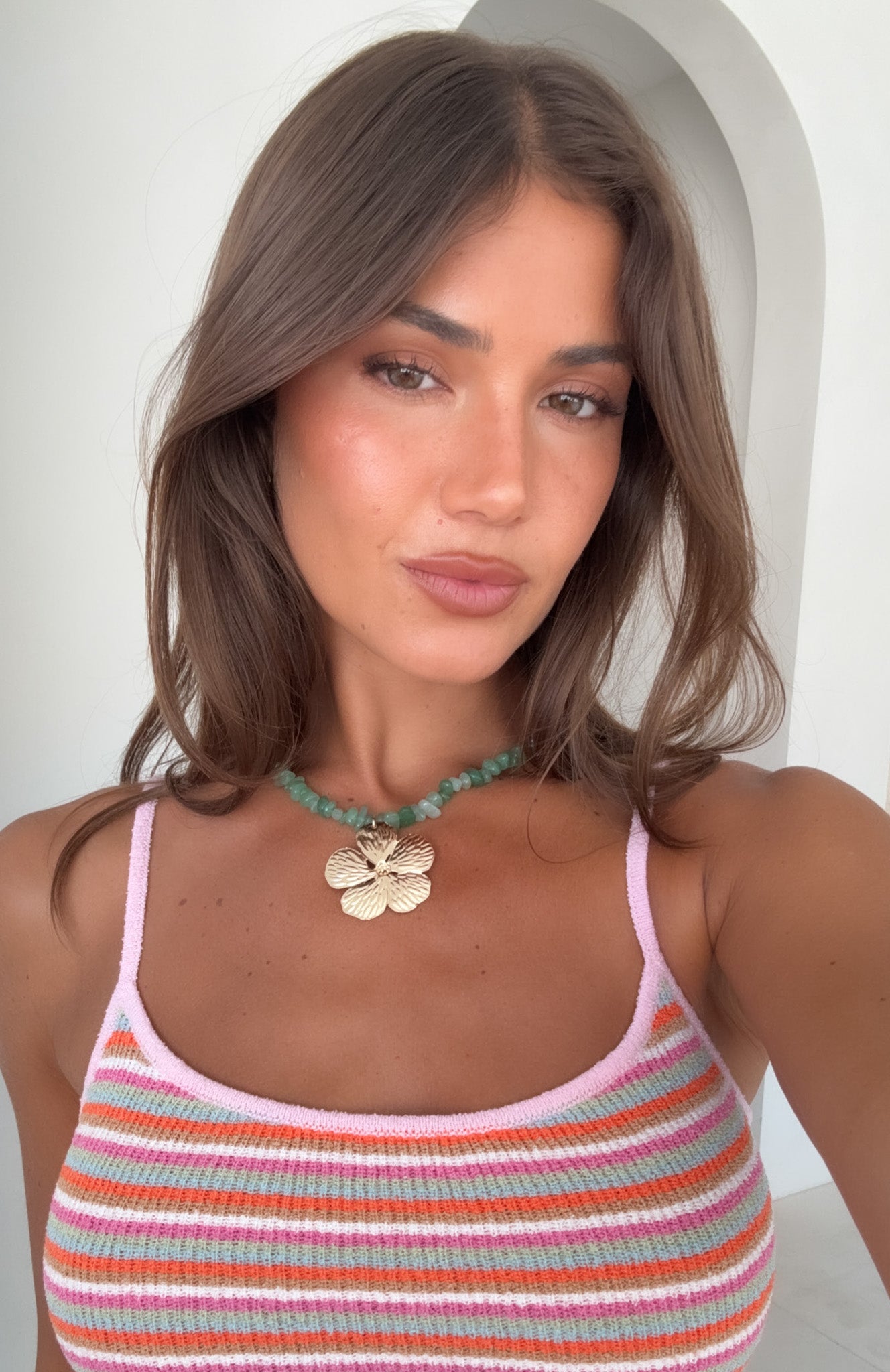 Saylor Necklace Gold/Teal | White Fox Boutique