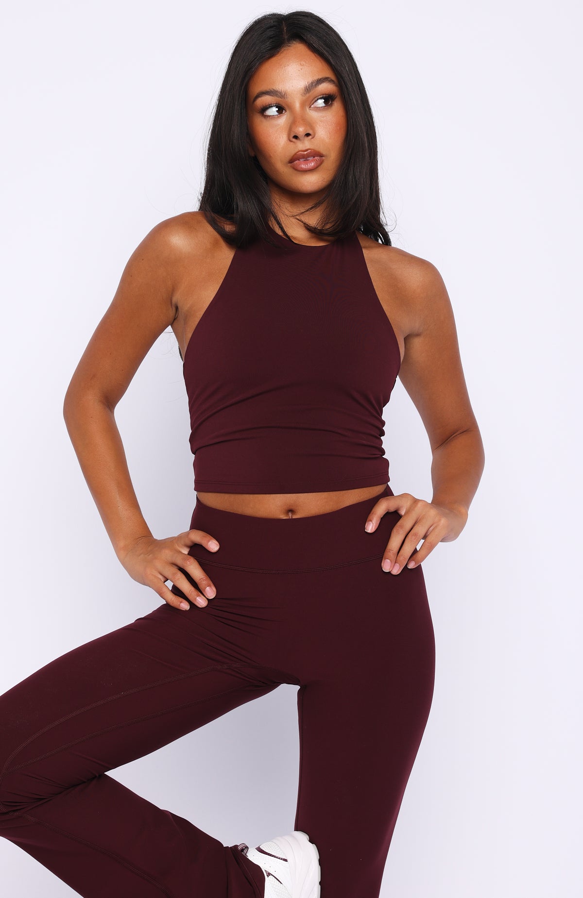 Session Active Tank Merlot | White Fox Boutique