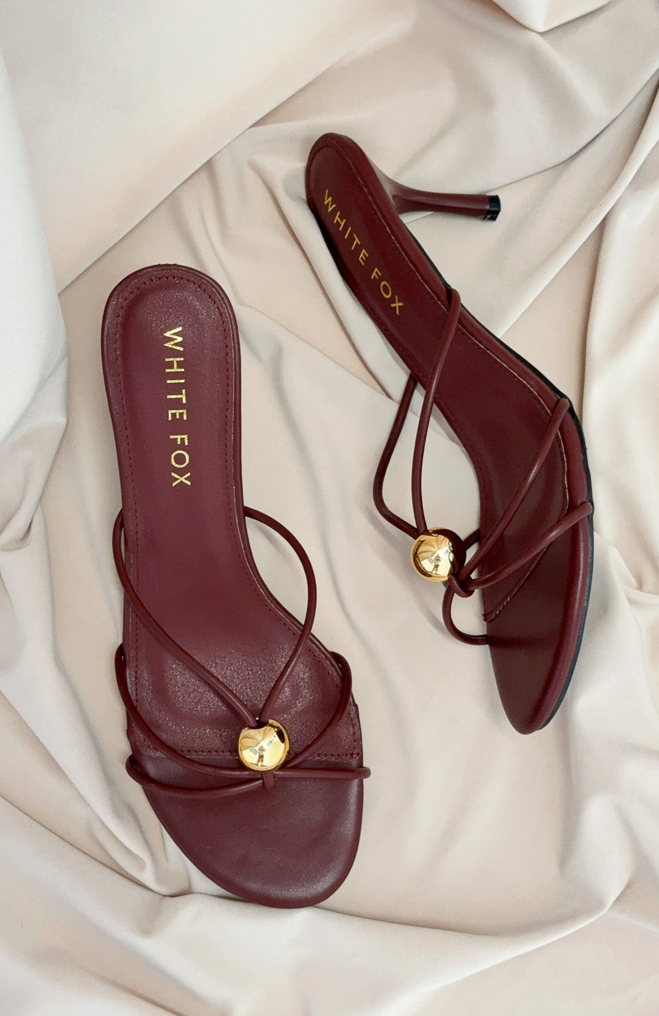 Sinclair Heels Burgundy | White Fox Boutique