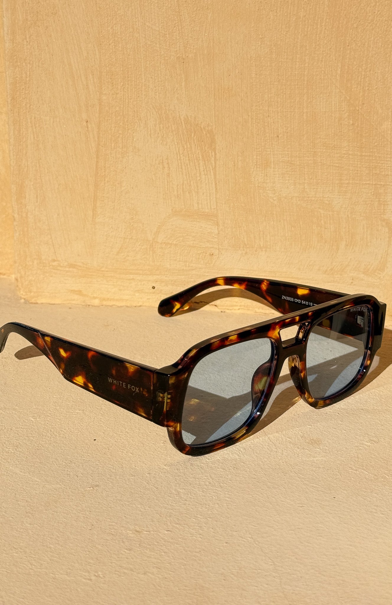 Tirza Sunglasses Tortoise/Blue | White Fox Boutique
