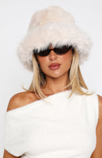 Trixie Faux Fur Hat Cream | White Fox Boutique