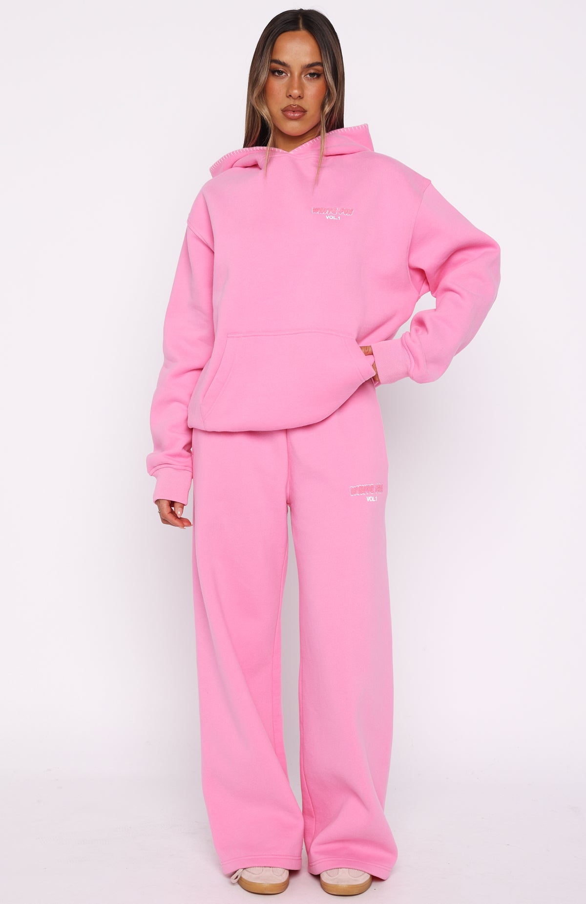 Vol. 1 Wide Leg Sweatpants Bubblegum | White Fox Boutique