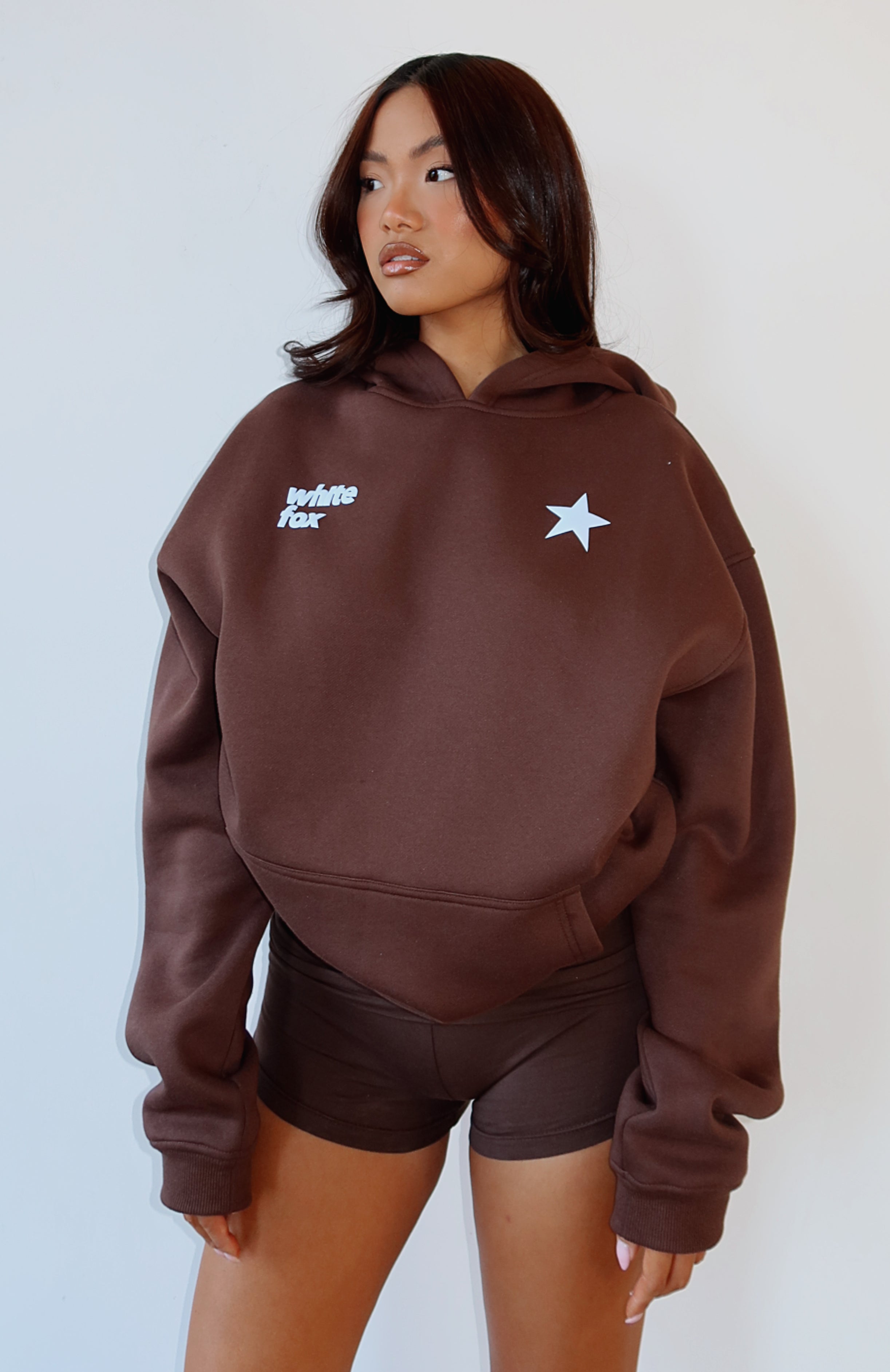 From The Archives Charli Oversized Hoodie Chocolate | White Fox Boutique